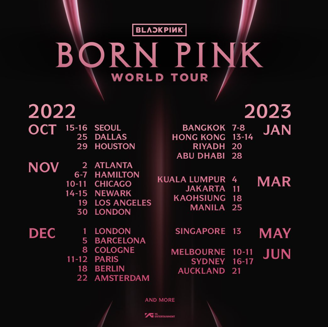 BLACKPINK BORN PINK PINK VENOM Tour Album 2022